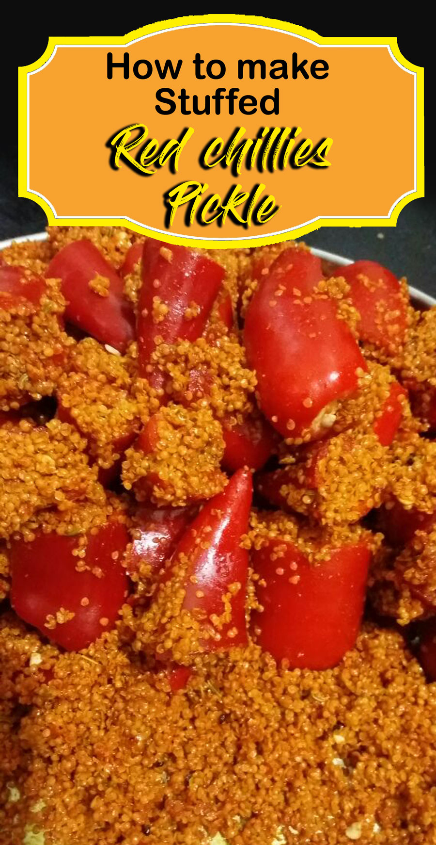 How to make Stuffed Red chillies Pickle | Nature Bring recipe - Naturebring